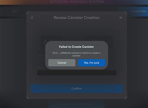 Why Can Not Create A New Canister Developers Internet Computer