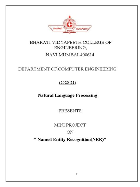Natural Language Programming Mini Project Mumbai University Pdf Cognitive Science Learning