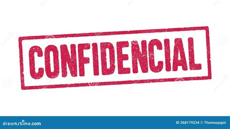 Sello De Tinta Roja Confidencial Ilustración Del Vector Ilustración