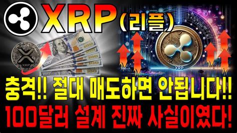 리플코인 Xrp코인 전망 🔴긴급속보🔴 엑스알피 단한개도 매도하지마세요 100달러 설계 진짜 사실이였다 리플 리플코인 엑스알피 엑스알피코인 Xrp