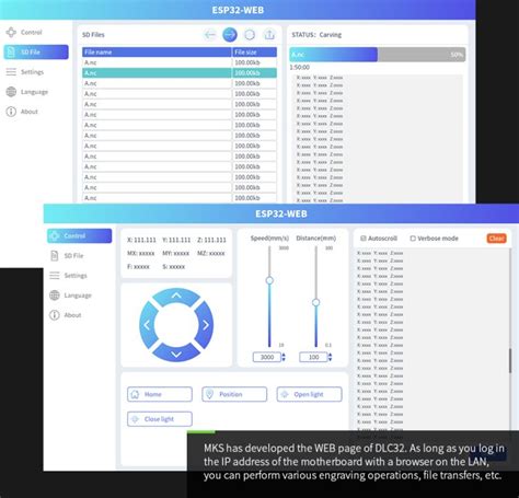 Dlc 32 Offline Controller 32bits Esp32 Wifi Grbl Tft Touch Screen Makerbase3d
