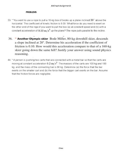 Alt Chap 4 Assignment 3 Problems Class Problems Chap 4 33 A T