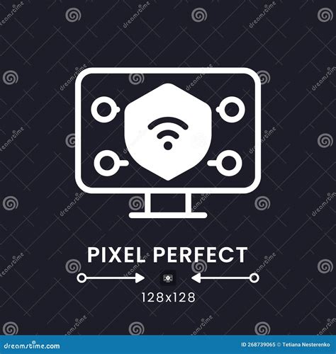 Endpoint Security White Solid Desktop Icon Stock Vector Illustration Of Information Filled