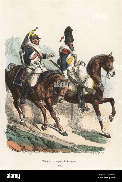 Uniforms Of French Dragoons Of The Line 1809 Dragoon In Brass Helmet