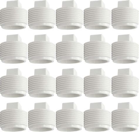 Ysil 20 Pack 12 Sewer Cleanout Cap Npt Cleanout Plug Male