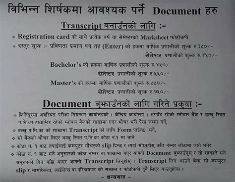 Required Documents Process And Fees To Get Various Certificates From
