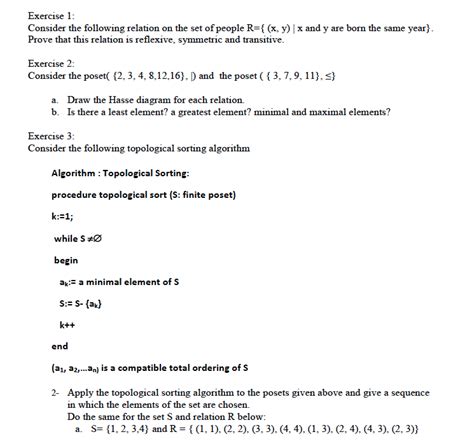 Solved Consider The Following Relation On The Set Of People