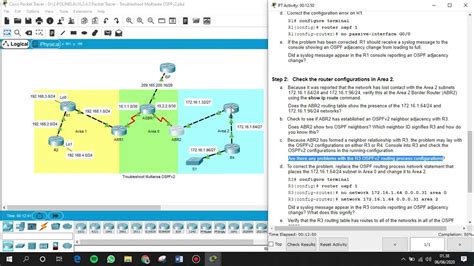 10243 Packet Tracer Troubleshoot Multiarea Ospfv2 Youtube