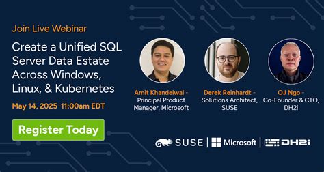 Dh2i Microsoft And Suse To Present Live Talk “create A Unified Sql