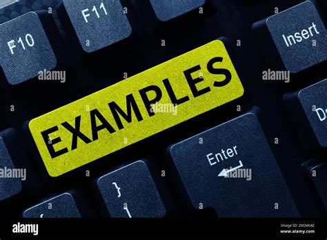 Text Caption Presenting Examples Word Written On Photo Sample Model To Follow Guide Explanation