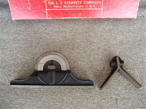 Vintage Starrett Tools Protractor Head Level Centering Head Original