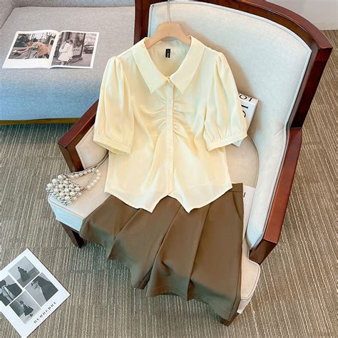 Plus Size Gather Shirt Blouse Extra Big Size Pluspreorder