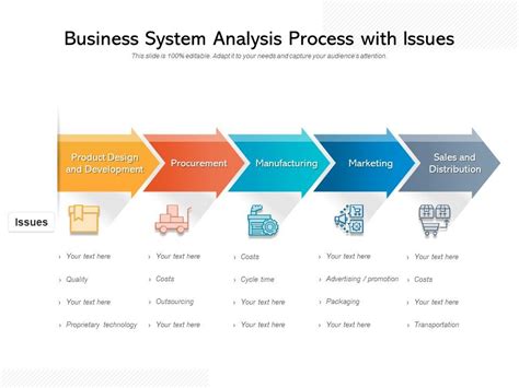 Business System Analysis Process With Issues Powerpoint Templates