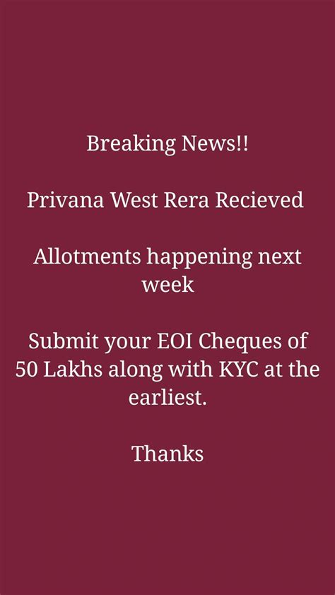 Kanwal Verma On Linkedin 📣 Exciting Announcement 🎉 Privana West Rera…