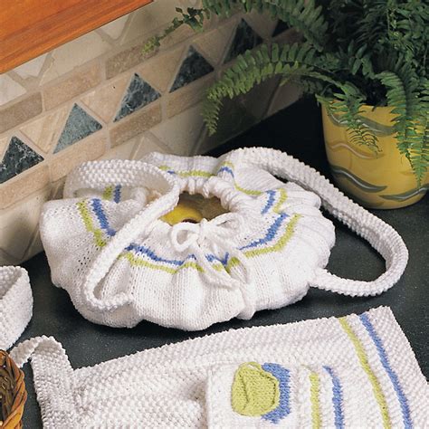 Free Easy Lily Sugarn Cream Pie Or Casserole Carrier Knitting Pattern