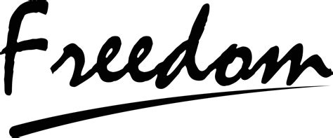 Freedom Lettering On White Background Freedom Script Calligraphic