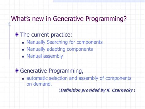 Ppt Advancements In Generative Programming And Middleware Integration Powerpoint Presentation