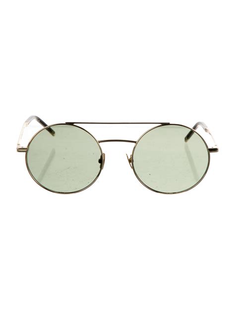 Saint Laurent Round Tinted Sunglasses Black Sunglasses Accessories