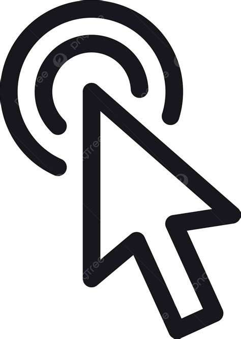 Arrow Pointer Clicking Action Symbol Click Icon Touch Technology Isolated Vector Touch