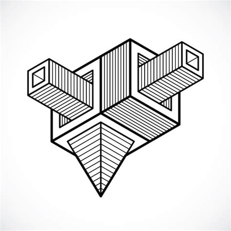 Premium Vector Abstract Three Dimensional Shape Vector Design Cube