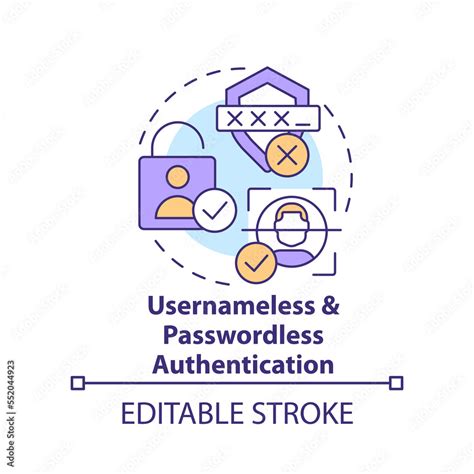 Usernameless And Passwordless Authentication Concept Icon Single Sign On Access Abstract Idea