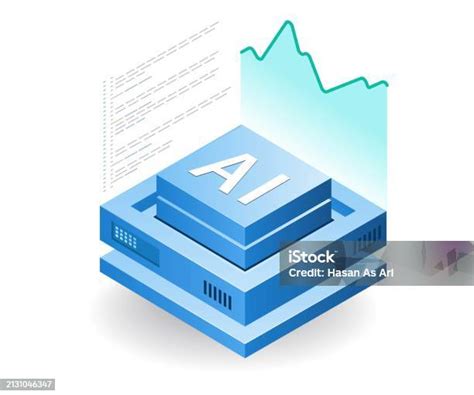 Artificial Intelligence Analysis Management Flat Isometric 3d