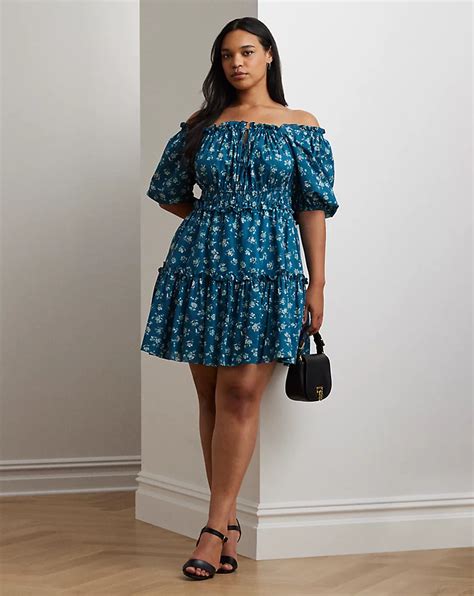 Floral Cotton Voile Bubble Sleeve Dress