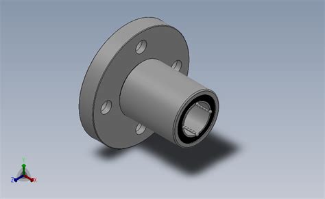 圆法兰型直线轴承 标准型LMFUU10 SOLIDWORKS 2018 模型图纸下载 懒石网