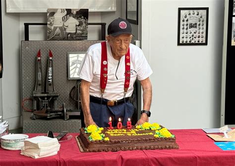Retired San Jose Firefighter Sam Seibert Celebrates 105th Birthday