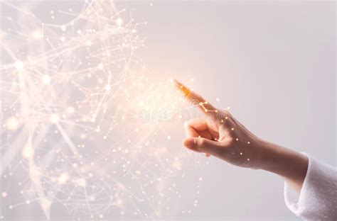 Connection Between Human And Artificial Intelligence Stock Illustration
