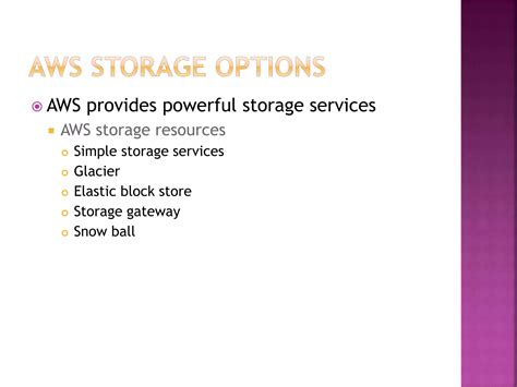 Aws Storage Options Pptx Cloud Computing Internet