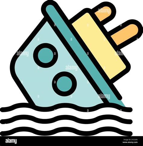 Sinking Ship Icon In A Playful Colorful Style Stock Vector Image And Art
