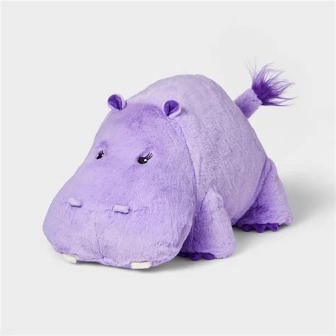 8 Hippo Stuffed Animal Gigglescape™ Purple Hippopotamus Zoo Theme