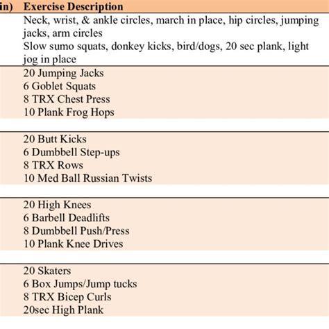 Hift Testing Session Example High Intensity Functional Training Download Scientific Diagram