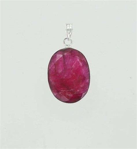 Fantastic 2 Genuine Mine Cut Ruby Pendant This Features A Deep Red