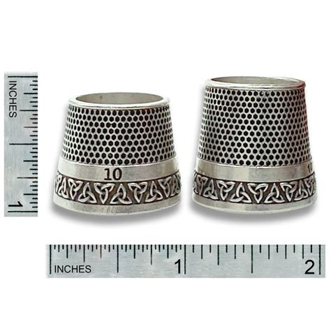 Celtic Triangles Tailors Thimble Sterling Silver