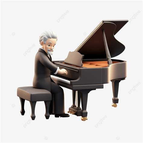 그랜드 피아노를 연주하는 남자 3d 캐릭터 일러스트 3d 캐릭터 만화 Png 일러스트 및 이미지 에 대한 무료 다운로드 Pngtree