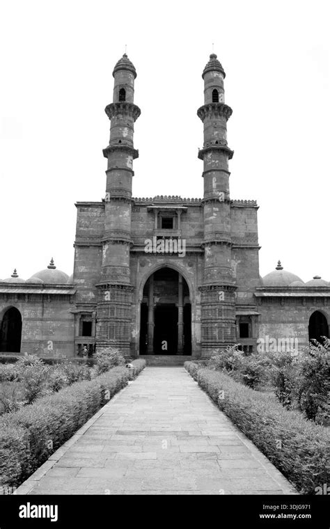 Partial View Of The Jami Masjid Located In The Fort Complex Champaner