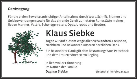traueranzeigen von klaus siebke märkische onlinezeitung trauerportal