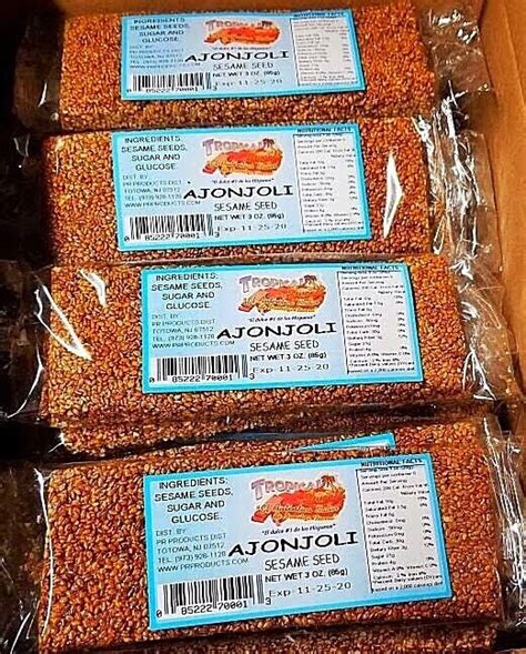 Puerto Rican Dulce De Ajonjoli Barra Grande 4 Pack Sesame Seed Candy