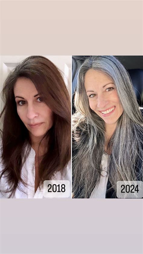 Grey Hair Transition Hair Inspiration Transition To Gray Hair Long