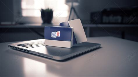 노트북 배경에 매력적인 Facebook 로고 카드를 사용하여 소셜 미디어 존재감을 강화하세요 사회의 배경 미디어 로고 배경 소셜 미디어 배경 이미지 Hd 사회의