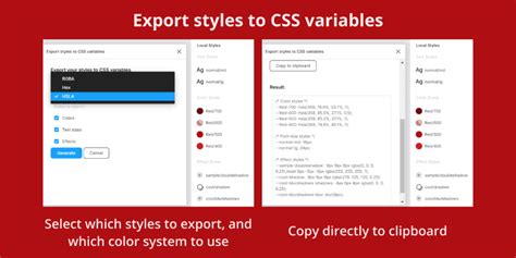 Free Export Styles To Css Variables Figma Plugin Figma Elements