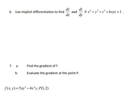 Solved 6 Use Implicit Differentiation To Find And Ifx3