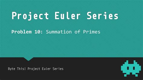 10 Summation Of Primes Project Euler Youtube