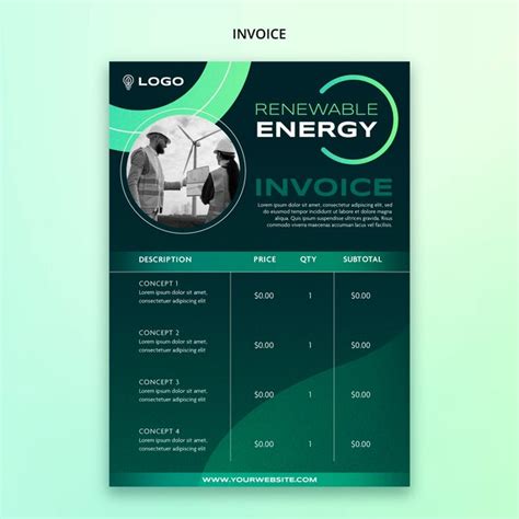 Free Psd Gradient Renewable Energy Template