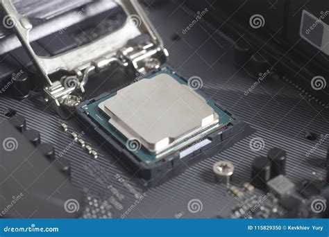 Intel Lga 1151 Cpu Socket On Motherboard Computer Pc Royalty Free Stock
