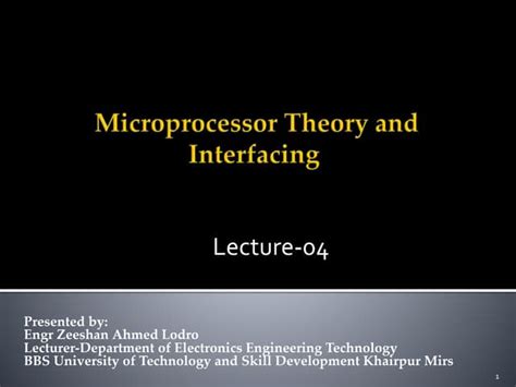 Lecture 04 Logical Group Of Instructions Pptx Data Storage And