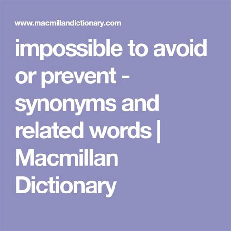 Prevent Synonym