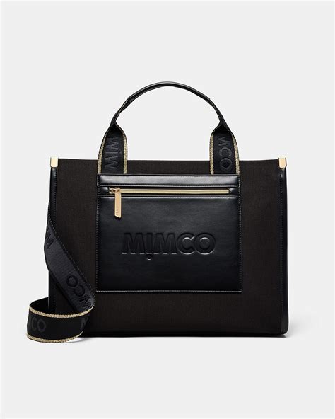 Black Patch Tote Bag Crossbody Bags Mimco